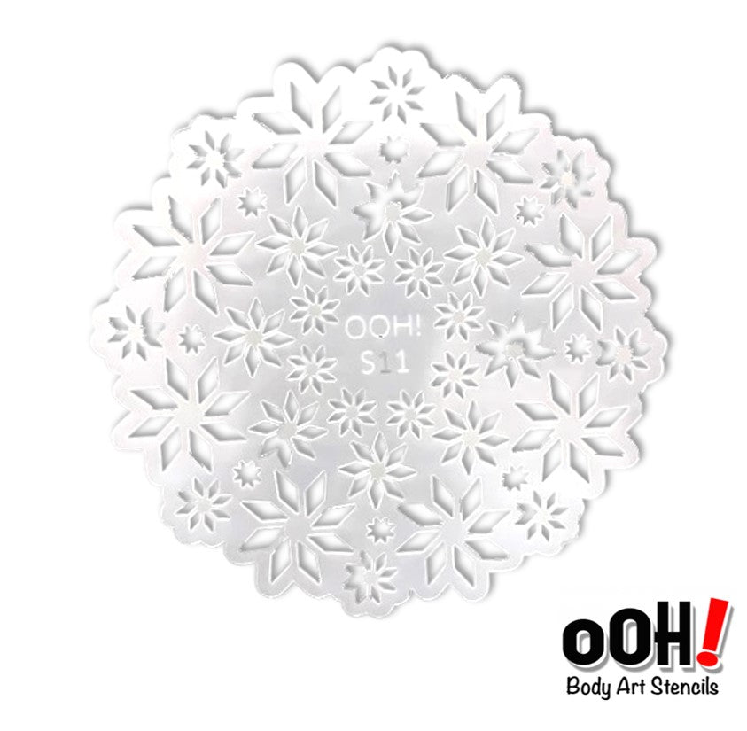 Ooh! Face Painting Stencil | Snowflake Sphere (S11) — Jest Paint - Face ...