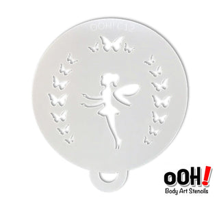 Ooh! Face Painting Stencil | Flying Fairy Flip (C12) — Jest Paint - Face Paint Store