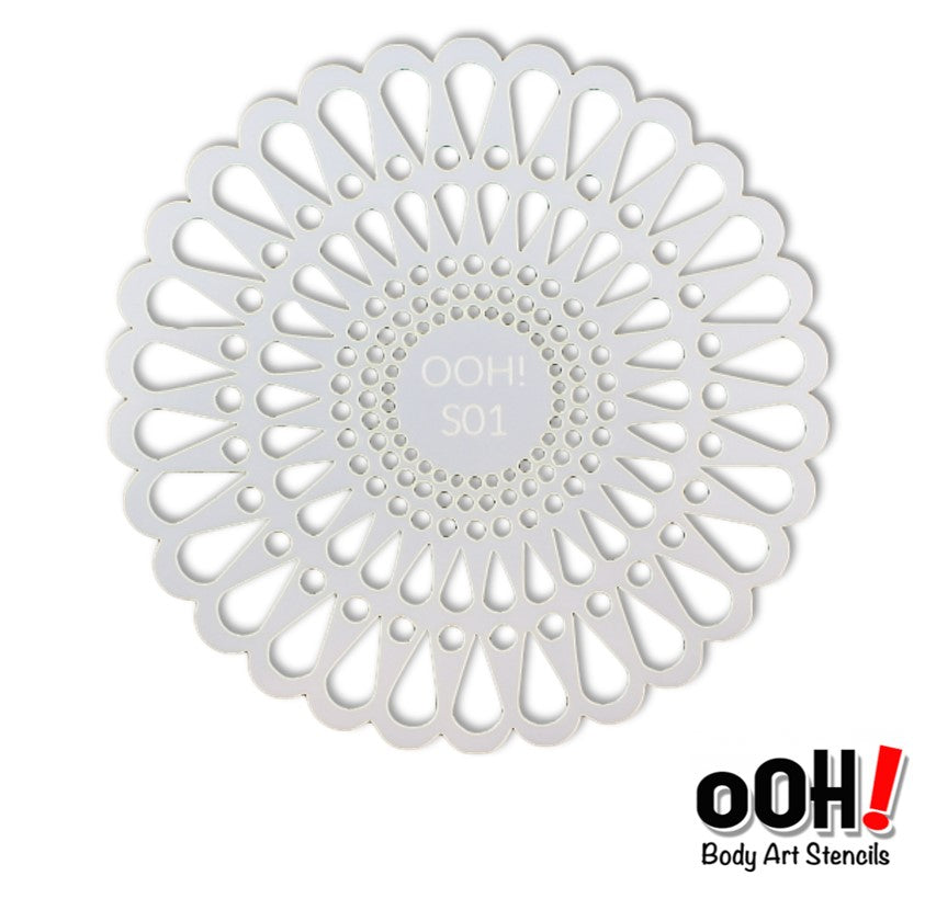 Ooh! Face Painting Stencil | Doily Sphere (S01) — Jest Paint - Face ...