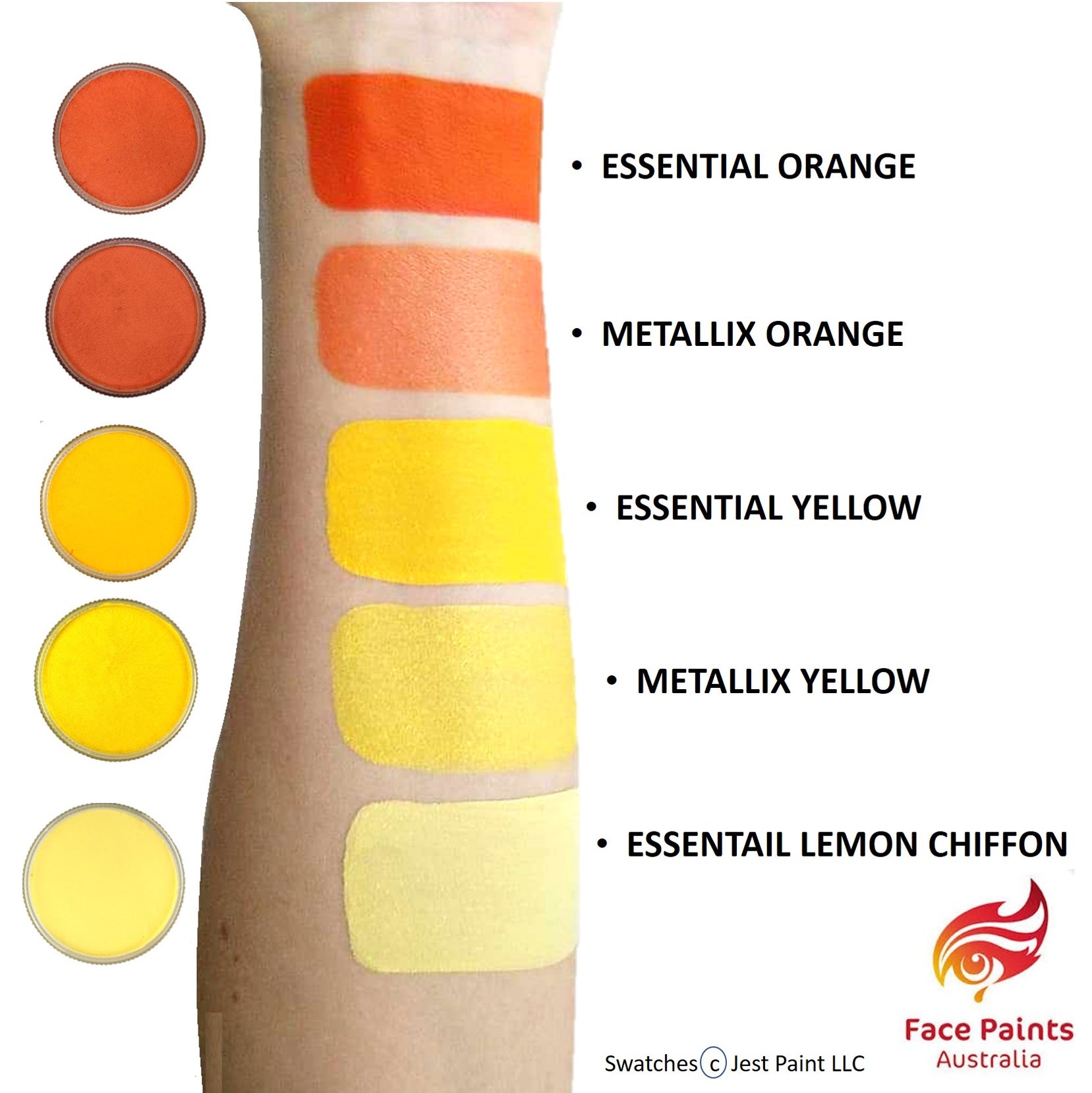Face Paints Australia Face and Body Paint | Essential Yellow - 30gr ...