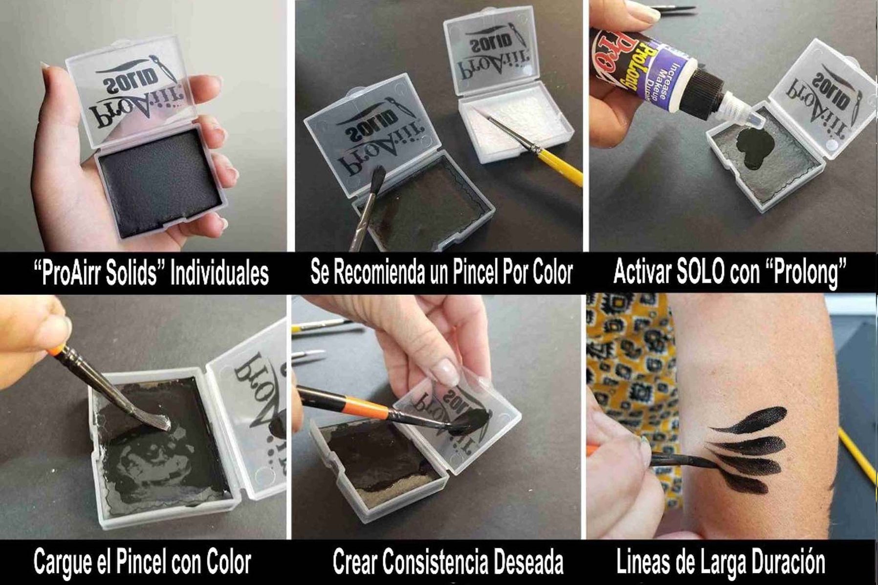 ProAiir Solids | Hybrid Water Resistant Face Paint - Primary Palette w ...