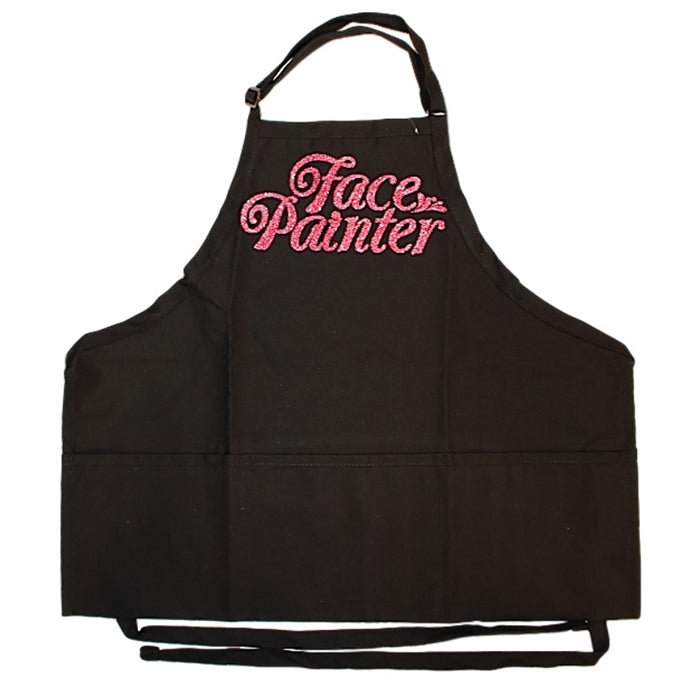 Art Factory | Black Apron with Hot Pink Cursive Glitter Text - FACE PA ...