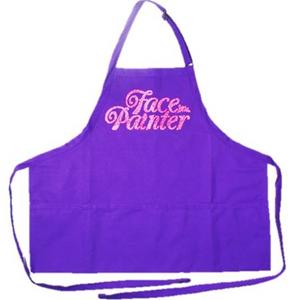 Art Factory | Purple Apron with Hot Pink Cursive Glitter Text - FACE P ...