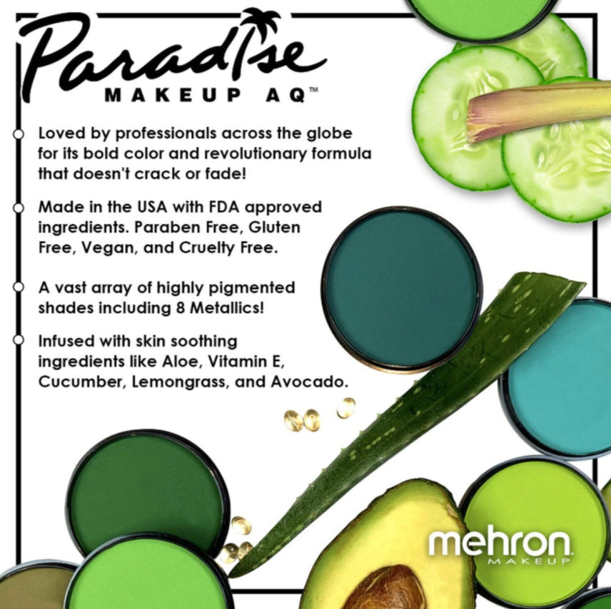 Mehron | Paradise Face Paint Set - Magnetic Case (Pressed Coated Carbo ...